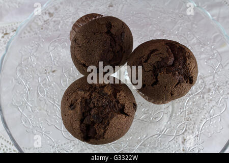 Chocolate homemade muffins, typical American sweets Stock Photo - Alamy