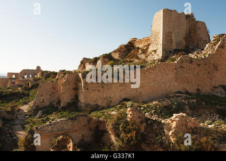 Syria. Citadel of Salah Ed-Din or Saladin Castle. Near Al-Haffah. Moat ...