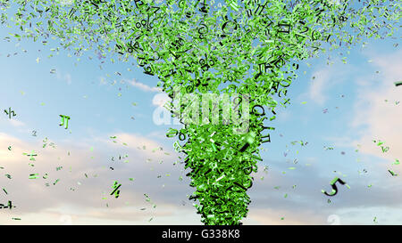 Flying numbers and math symbols. Include clipping path. 3d illustration ...