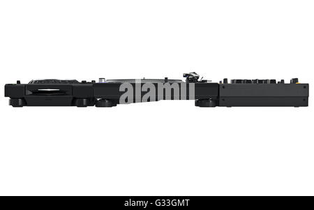 Dj music mixer table set, front view Stock Photo - Alamy