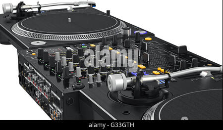 Big display, dj mixer, close view Stock Photo - Alamy