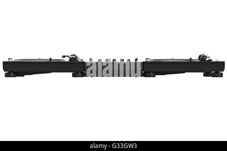 Dj music mixer table set, front view Stock Photo - Alamy