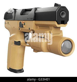 Gun beige military, police Stock Photo - Alamy