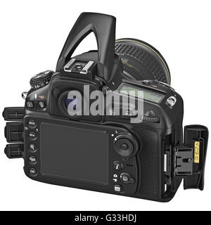 DSLR camera, LCD display, lids open Stock Photo - Alamy