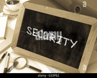 Privacy concept: Safety on chalkboard background Stock Photo - Alamy