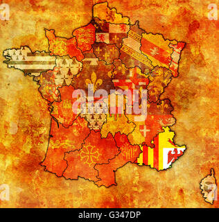 some very old grunge flag of provence alpes Stock Photo - Alamy