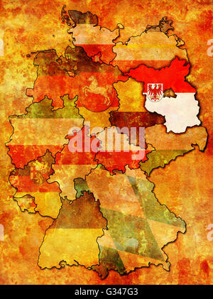 old administration map of german provinces (states) with clipping path ...