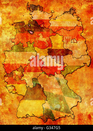 Bremen on old administration map of german provinces (states) with ...