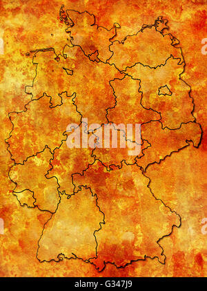 old administration map of german provinces (states) with clipping path ...