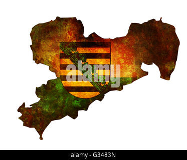 Map of Saxony Stock Photo - Alamy