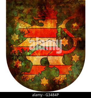 isolated map of thuringia region with flag Stock Photo - Alamy