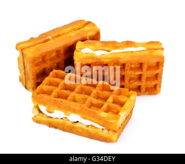 vienna waffle on isolated background for backgrounds, waffles Stock ...