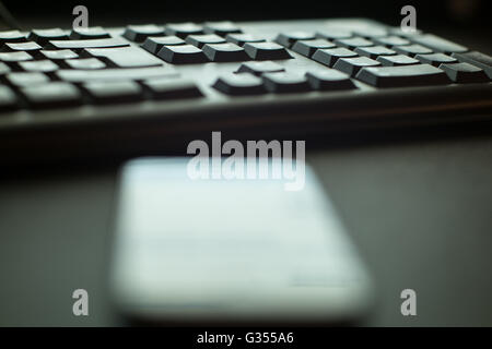 Computer keyboard background. Shallow DOF Stock Photo - Alamy