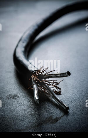 Cut and stripped electricity cable Stock Photo - Alamy