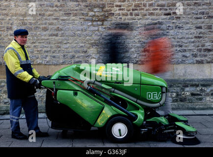 The Green Machine street cleaner Stock Photo - Alamy