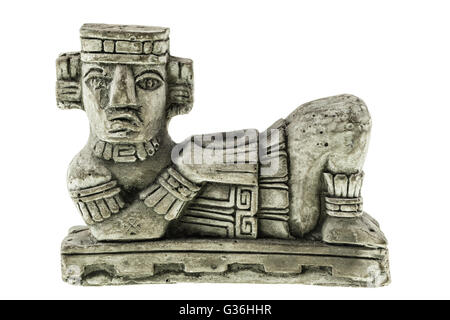 Stone sculpture of Aztec God Chac Mool from the city of Tenochtitlan ...