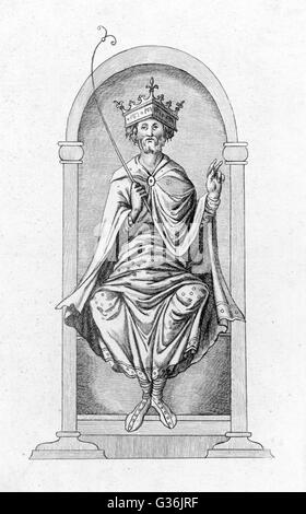 ENGLISH ROYALTY King Edgar I the Peaceable or Peaceful, King of England ...