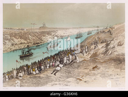 Opening of Suez Canal, 1869 Stock Photo - Alamy