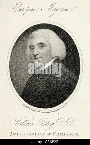 William Paley, clergyman, philosopher and utilitarian Stock Photo - Alamy