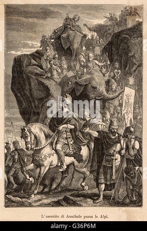 SECOND PUNIC WAR : Hannibal, the Carthaginian leader, goes into battle ...