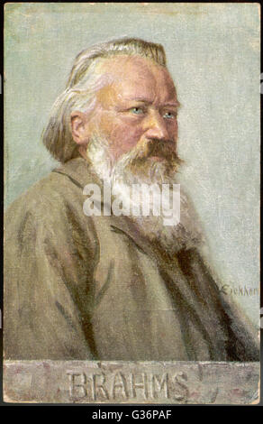 Johannes Brahms, German composer Stock Photo - Alamy