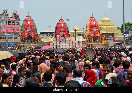 Rathyatra or Chariot festival, near Jagannatha Temple, Puri, Orissa ...