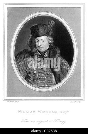 WILLIAM WINDHAM of Felbrigg in the uniform of the Norfolk Militia Date ...