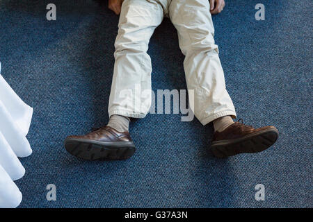 Elderly man lying unconscious on the ground after falling Stock Photo ...