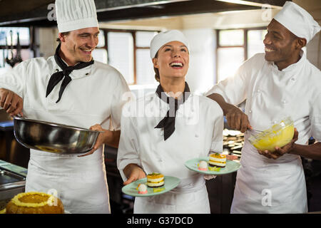 Chefs Preparing Dessert Stock Photo - Alamy