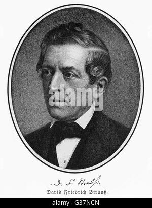 David Friedrich Strauss, 1808-1874, German writer, philosopher and ...