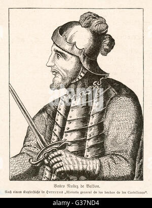 Vasco Nunez de Balboa (1475-1519) Spanish Explorer, Governor Stock ...