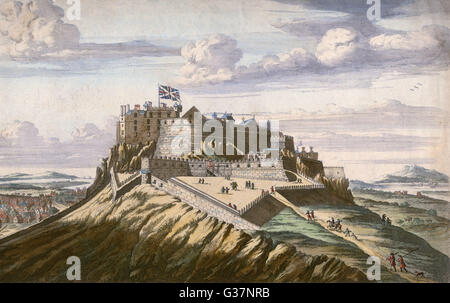 East View of Edinburgh Castle, circa 1750 Stock Photo: 156302567 - Alamy