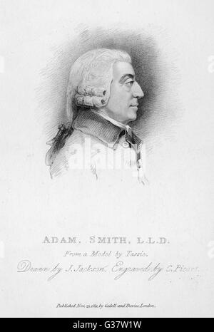 Adam Smith (1723-1790) Scottish philosopher and economist, standing ...