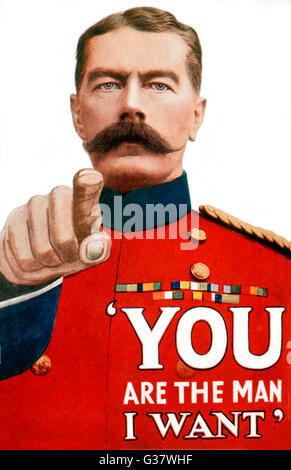 WW1 Recruitment Poster Lord Kitchener Stock Photo - Alamy