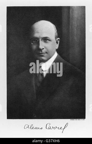 ALEXIS CARREL (1873-1944) French Nobel Prize winning surgeon and Stock ...