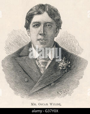 Portrait of Oscar Wilde, the Irish playwright, novelist, essayist Stock ...