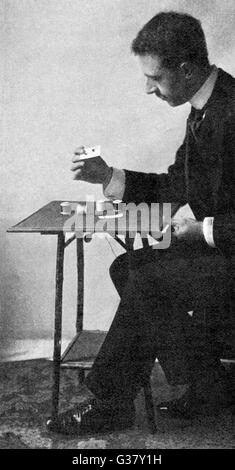 The British magician William S. Marriott simulates Polish medium ...