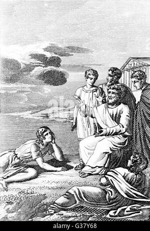 PLATO aka Aristocles Greek philosopher, disciple of Socrates, teacher ...