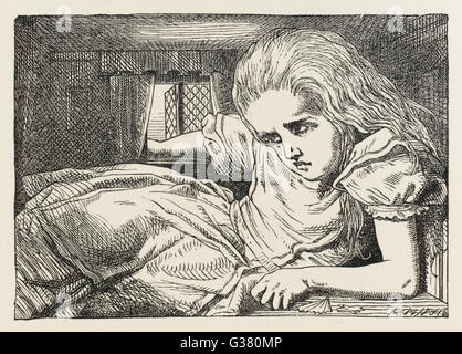 Alice in Wonderland - Alice stretches and grows bigger Stock Photo - Alamy