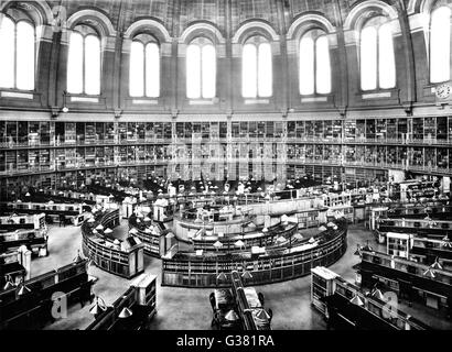 The British Museum Reading Room, British Library, 19th century Stock ...