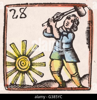 17th century Wheelwright Stock Photo - Alamy