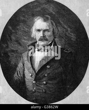 Confederate General Albert Sidney Johnston, at age 57. Hand-colored ...