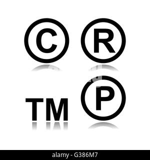 Set of registered trademark symbols in black Stock Vector Image & Art ...