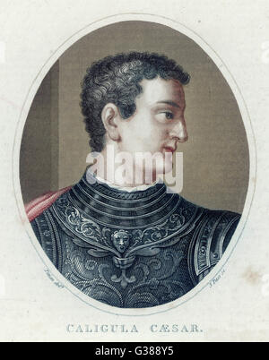 GAIUS CAESAR CALIGULA Roman emperor with his horse, Incitatus, who ...