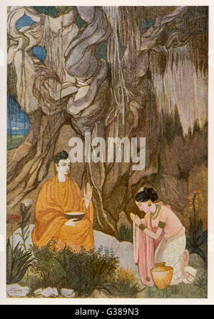SIDDHARTHA GAUTAMA, known as the BUDDHA ('Enlightened One') A statue of ...