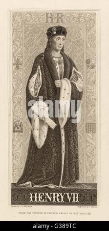 King Henry VII of England (1457-1509) pictured with wife Queen Stock ...