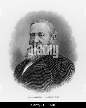 Benjamin Harrison (1833-1901) 23rd President of the USA (1889-1893 ...