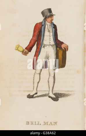 POSTMAN RINGS HIS BELL Stock Photo - Alamy