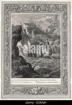 Jason and the Argonauts sail through the Symplegades (Clashing Rocks ...