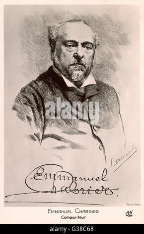 Emmanuel Chabrier (1841-1894). French composer. Portrait Stock Photo ...